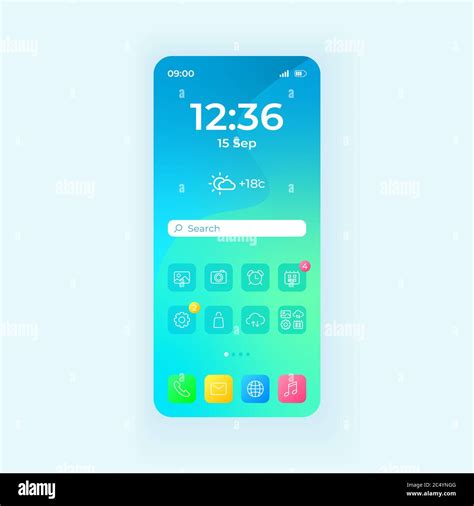 Smartphone Interface Vector Template Stock Vector Image And Art Alamy