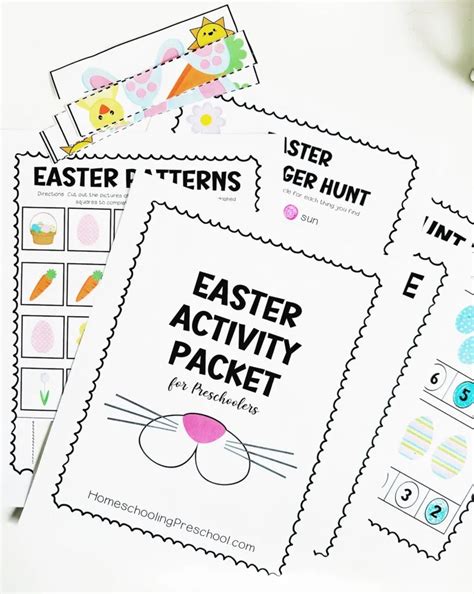 Free Easter Activity Packet Homeschooling Preschool