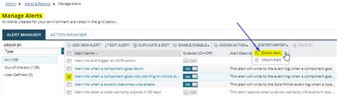Export And Import Alerts Via The Web Interface On The Orion Platform
