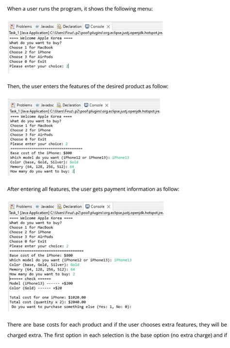 solved when a user runs the program it shows the following