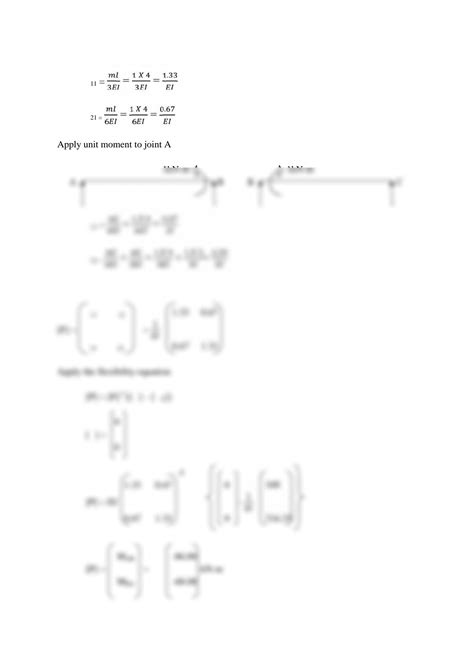 SOLUTION Flexibility Matrix Method Studypool