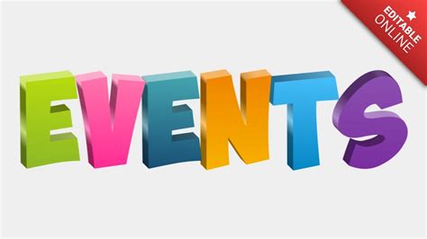 Events Text Effect Generator