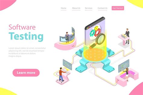 Isometric Flat Landing Pate Template Of Software Quality Assurance 43247426 Vector Art At Vecteezy