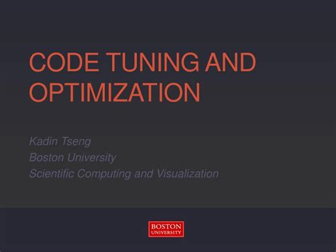 Ppt Code Tuning And Optimization Powerpoint Presentation Free