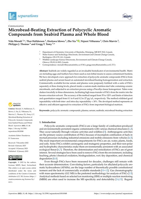 Pdf Microbead Beating Extraction Of Polycyclic Aromatic Compounds