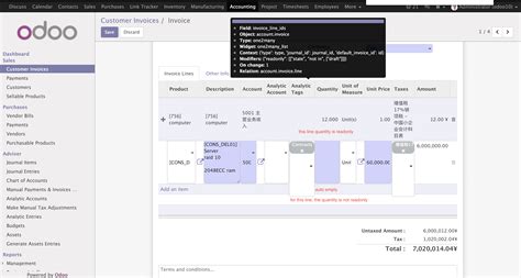 Odoo Standard Allow To Readonly For Lines One Many List View But For The New Record It Will