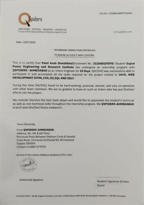 ansh patel on linkedin javafullstack internshipexperience professionalgrowth qspiders…