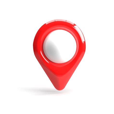 premium photo red gps pointer red map pointer isolated three