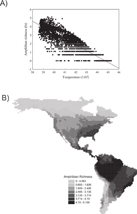 A Relationship Between Ln Transformed Species Richness Of Amphibians