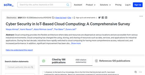 Cyber Security In Iot Based Cloud Computing A Comprehensive Survey