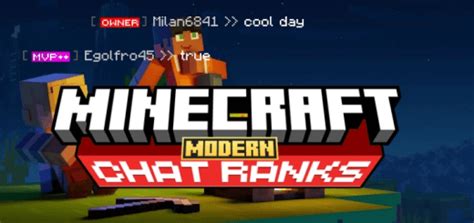 Modern Chat Ranks Minecraft Addon