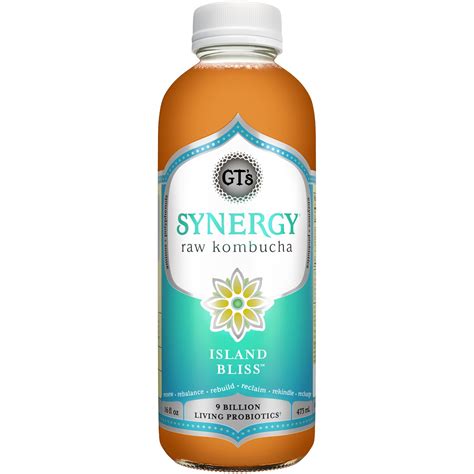 Gts Synergy Organic Raw Kombucha Island Bliss Freshdirect