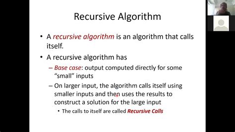 Ics6d Spring21 Lec8 427 Recursive Algorithms Youtube