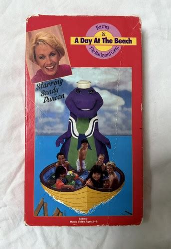 Barney A Day At The Beach Vhs 1988 Barney Sing Along Sandy Duncan Cover