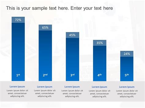Flat Bar Chart Diagram PowerPoint Graphs And Charts Templates