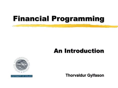 PPT Financial Programming PowerPoint Presentation Free Download ID 6619195