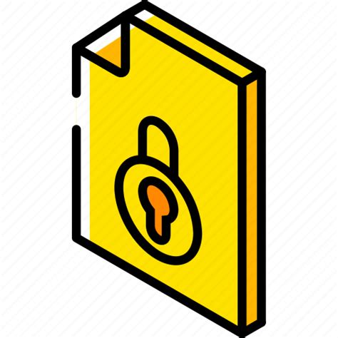 File Folder Iso Isometric Locked Icon Download On Iconfinder