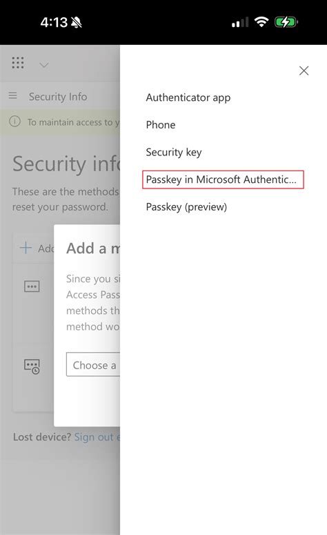 Register Passkeys In Authenticator On Android And Ios Devices In Mysecurityinfo Preview