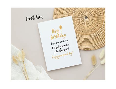 Introvert Birthday Card Introvert Quality Time Self Care T