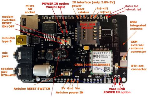 B Gsmgnss Shield V2105 Gsmgprssmsdtmf Gps Botland Robotic Shop