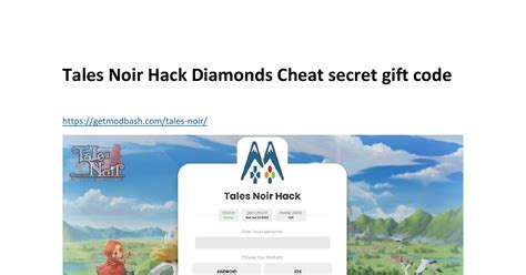 Tales Noir Hack Diamonds Cheat Secret T Codepdf Docdroid