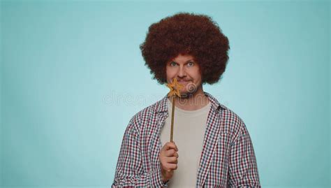 Magician Wizard Young Man Gesturing With Magic Wand Making Wish Come True Casting Magician