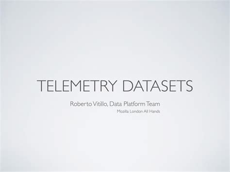 Telemetry Datasets Pdf