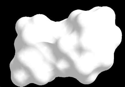 The Cannolly Surface Of Rudrakine Showing Solvent Excluded Volume