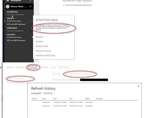 Solved Power Bi Direct Query And Auto Created Refresh Sch