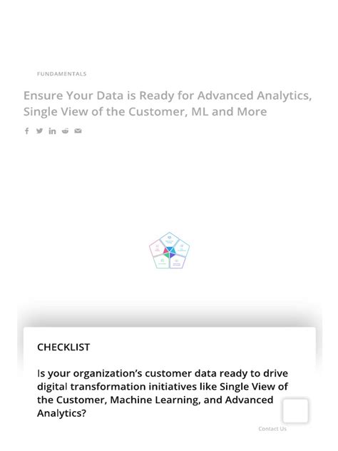 Data Readiness Checklist Pdf