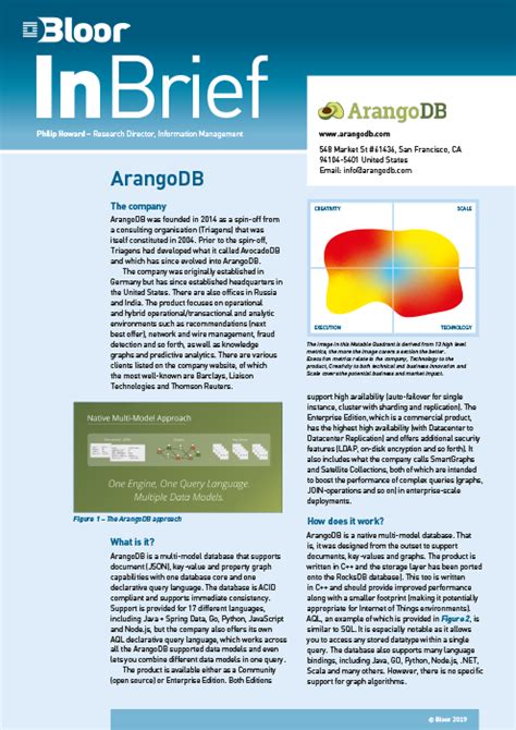 Arangodb Bloor Research