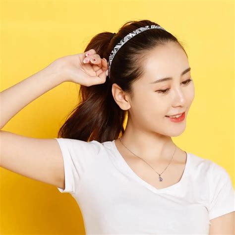 운동헤어밴드 탄성 헤드밴드 헤드웨어 스포츠 요가 피트니스 스트레치 스웨트 밴드 헤어 1 개 티몬