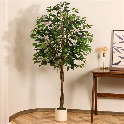 Ficus Artificial Tree 6ft Tall Fake Ficus Tree For Home Decor Indoor