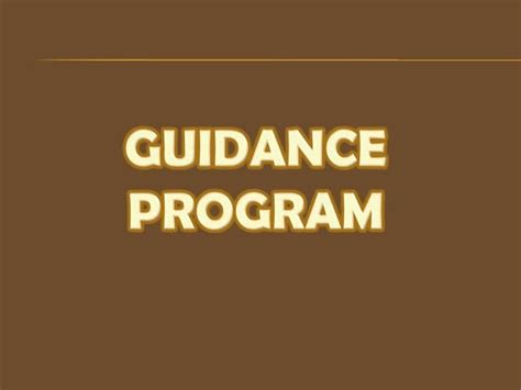 Proposed Guidance Program Pdf