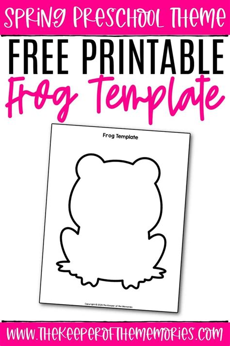 Free Printable Frog Template For Fun Crafts