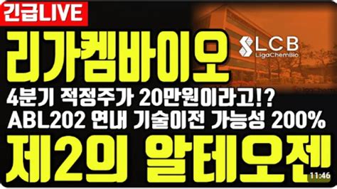 주식 리가켐바이오 4분기 적정주가 20만원 리가켐바이오 리가켐바이오주가 리가켐바이오주가전망 리가켐바이오목표가 Youtube