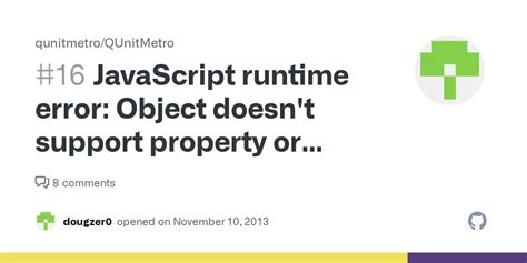 Javascript Runtime Error Object Doesnt Support Property Or Method