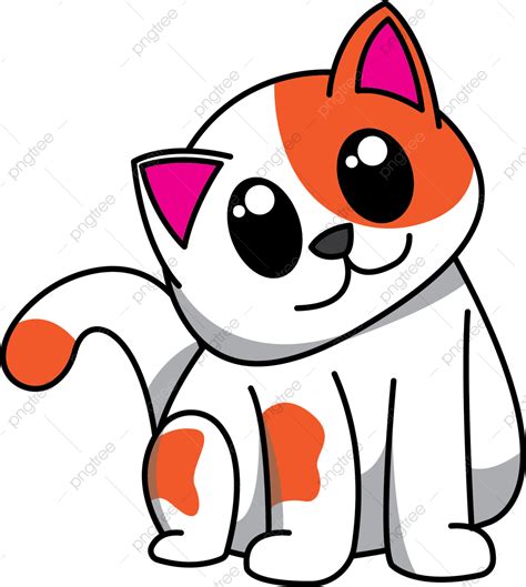 Cute Cat Seamless Vector Art Png Cartoon Cat Cute Cat Cartoon Cute Png Image For Free Download
