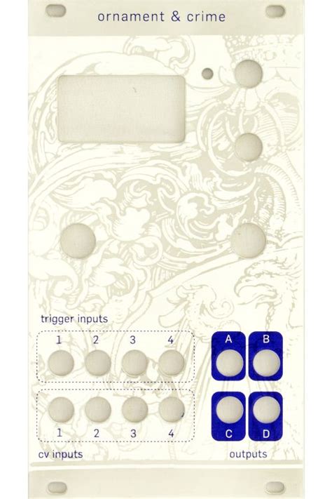 Ornament Crime Panel White MagPie Modular Modular Addict Synth DIY