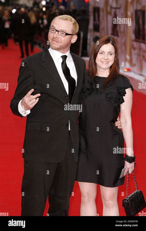 Simon Pegg And His Wife Maureen Arrive For The British Academy Television Awards At The London