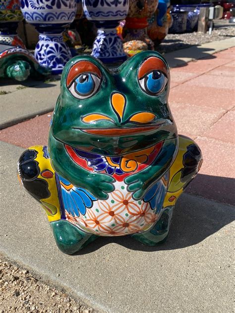 Talavera Frog Planter Pot The Madd Potter