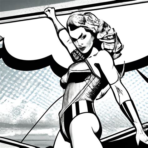 Superhero Comic Strip Black And White