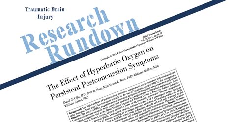 Research Rundown Episode 31 The Effect Of Hyperbaric Oxygen On