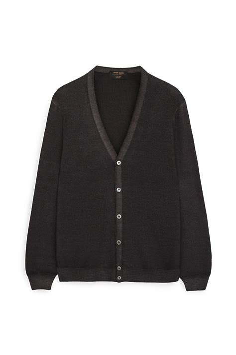 Кардиган из шерсти Gran Sasso на Babochka Ru арт 58101 22793 цвет Темно Cерый цена 21630