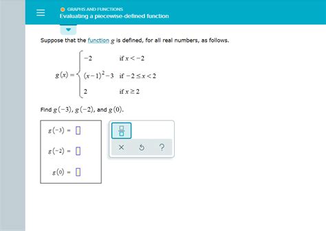 Solved Ographs And Functions Evaluating A Piecewise Defined