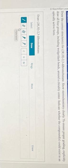 Draw The Correct Structure S For