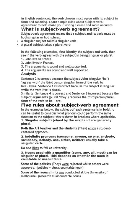 Subject Verb Agreement In English Sentences The Verb Chosen Must