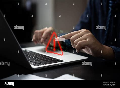 Businessman Programmer Developer Using Laptop Computer With Triangle