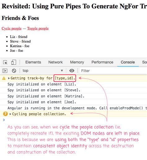Using Pure Pipes To Generate NgFor TrackBy Identity Functions For Mixed