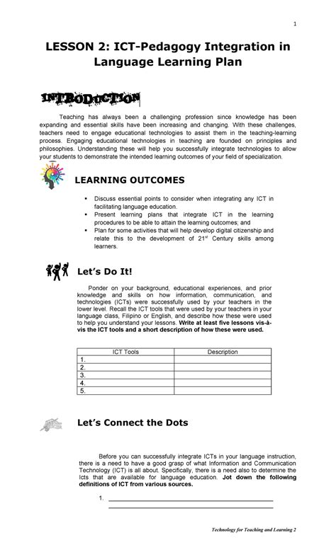 Module 2 Technology For Teaching And Learning 2 Lesson 2 Ict